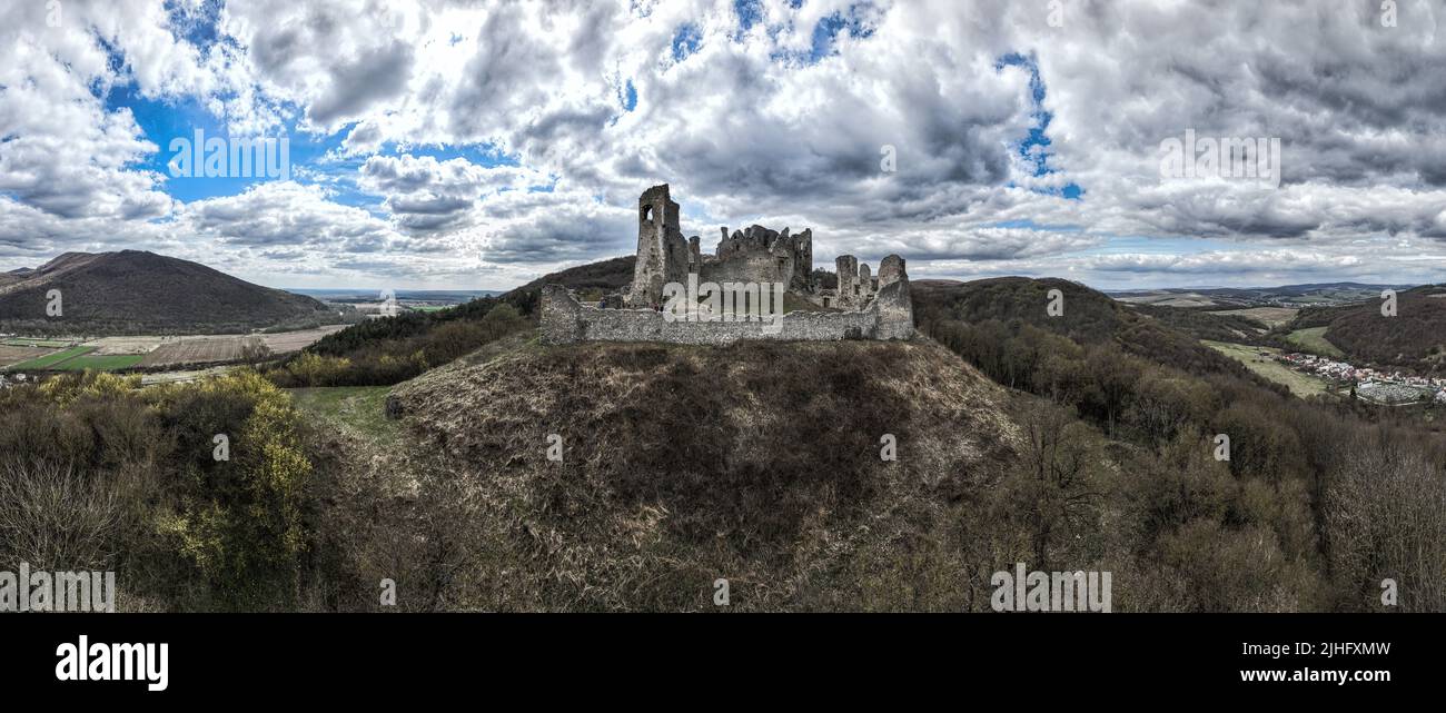 Aerial view of castle in Brekov village in Slovakia Stock Photo - Alamy