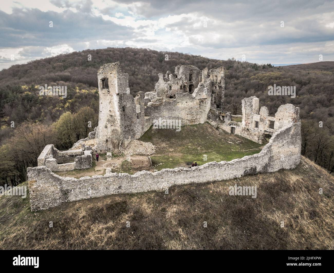 Aerial view of castle in Brekov village in Slovakia Stock Photo - Alamy