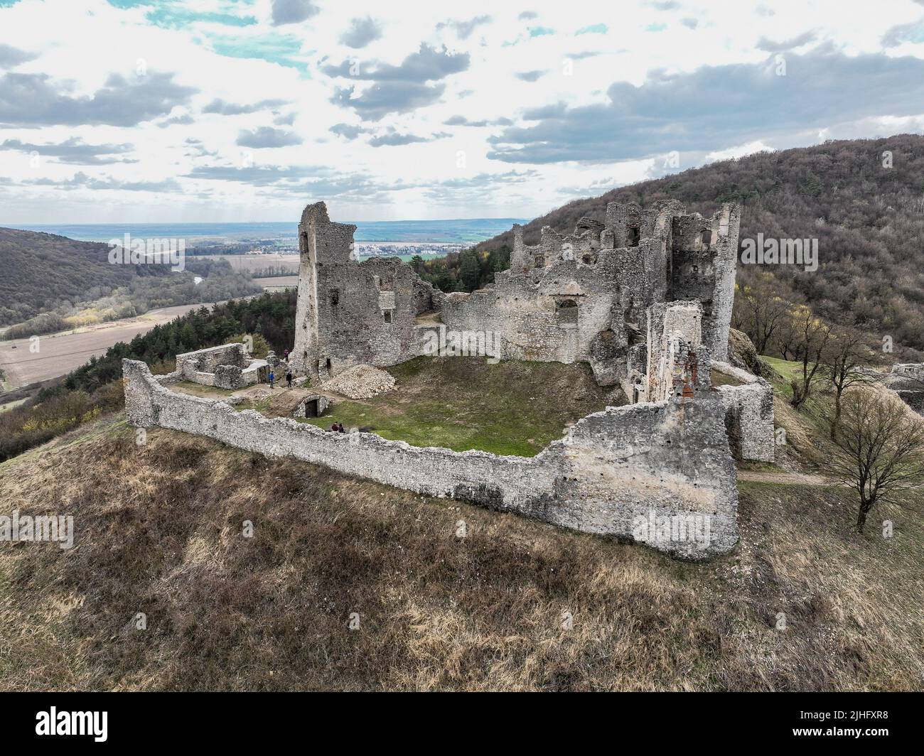 Aerial view of castle in Brekov village in Slovakia Stock Photo - Alamy