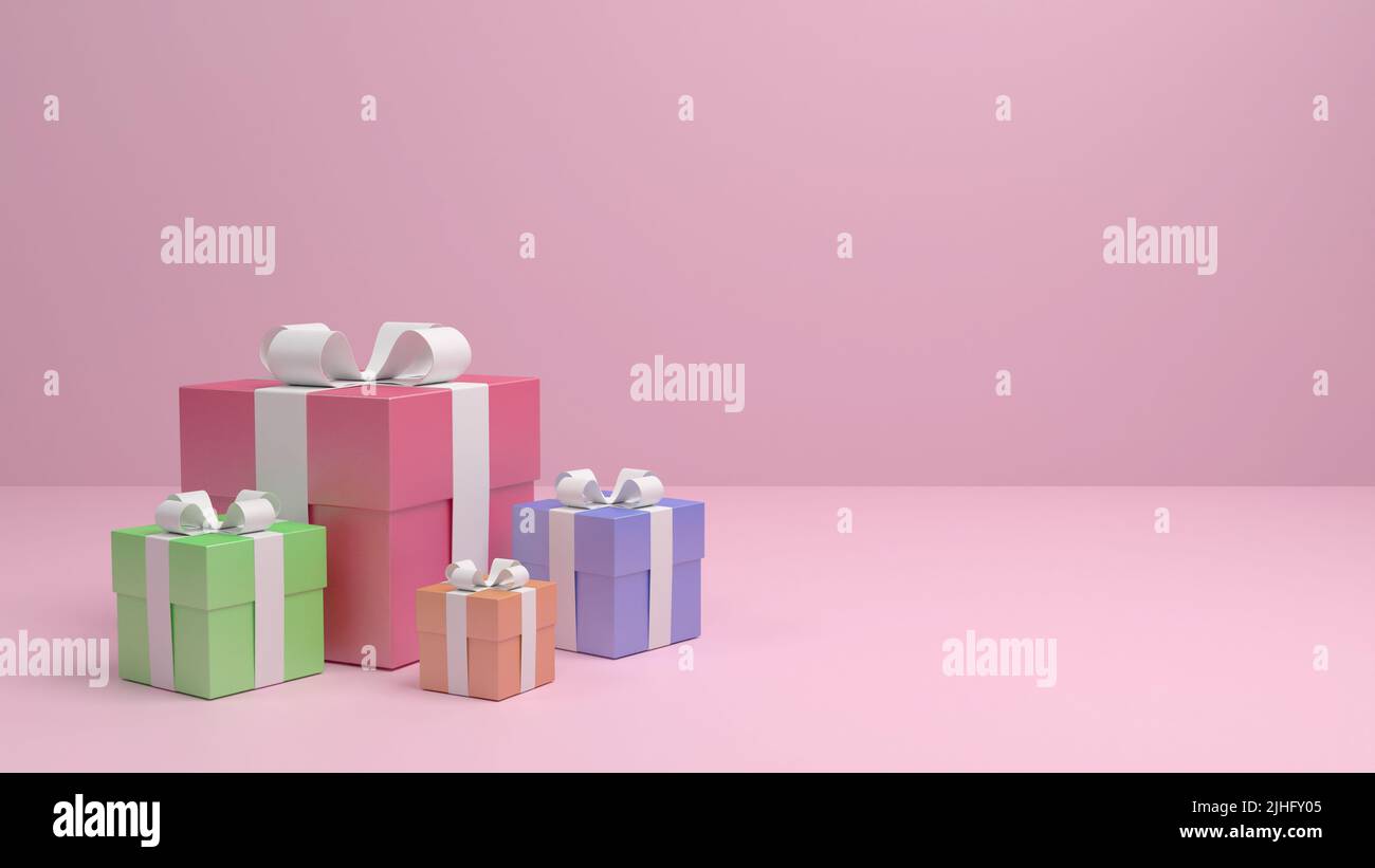 A festive abstract scene in pastel colors with free space in the frame ...