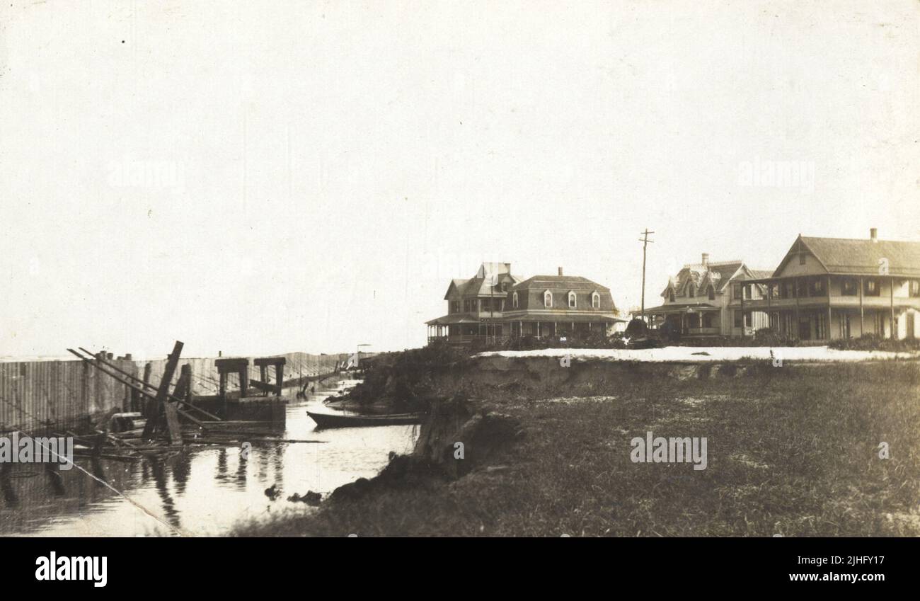 New Jersey - Hereford Inlet. Washout at Anglesea, August 1913 Stock ...
