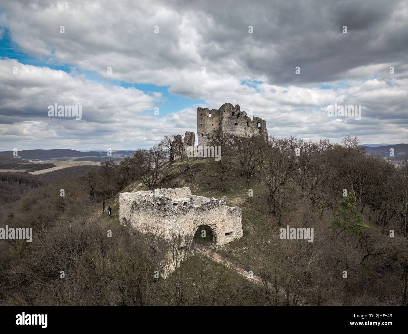 Aerial view of castle in Brekov village in Slovakia Stock Photo - Alamy