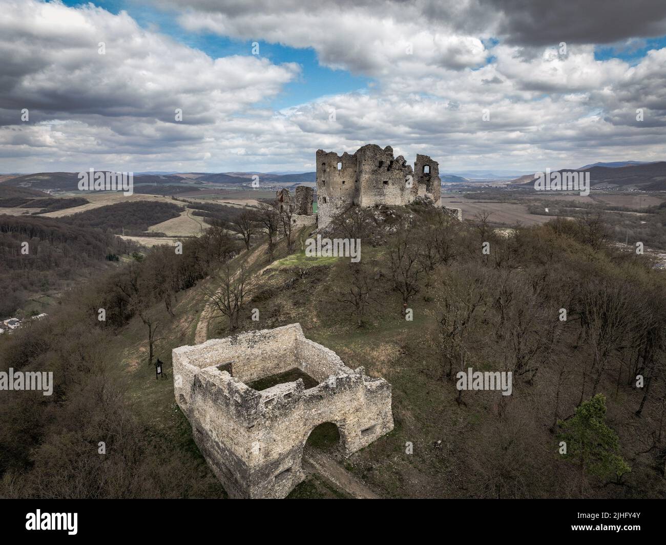 Aerial view of castle in Brekov village in Slovakia Stock Photo - Alamy