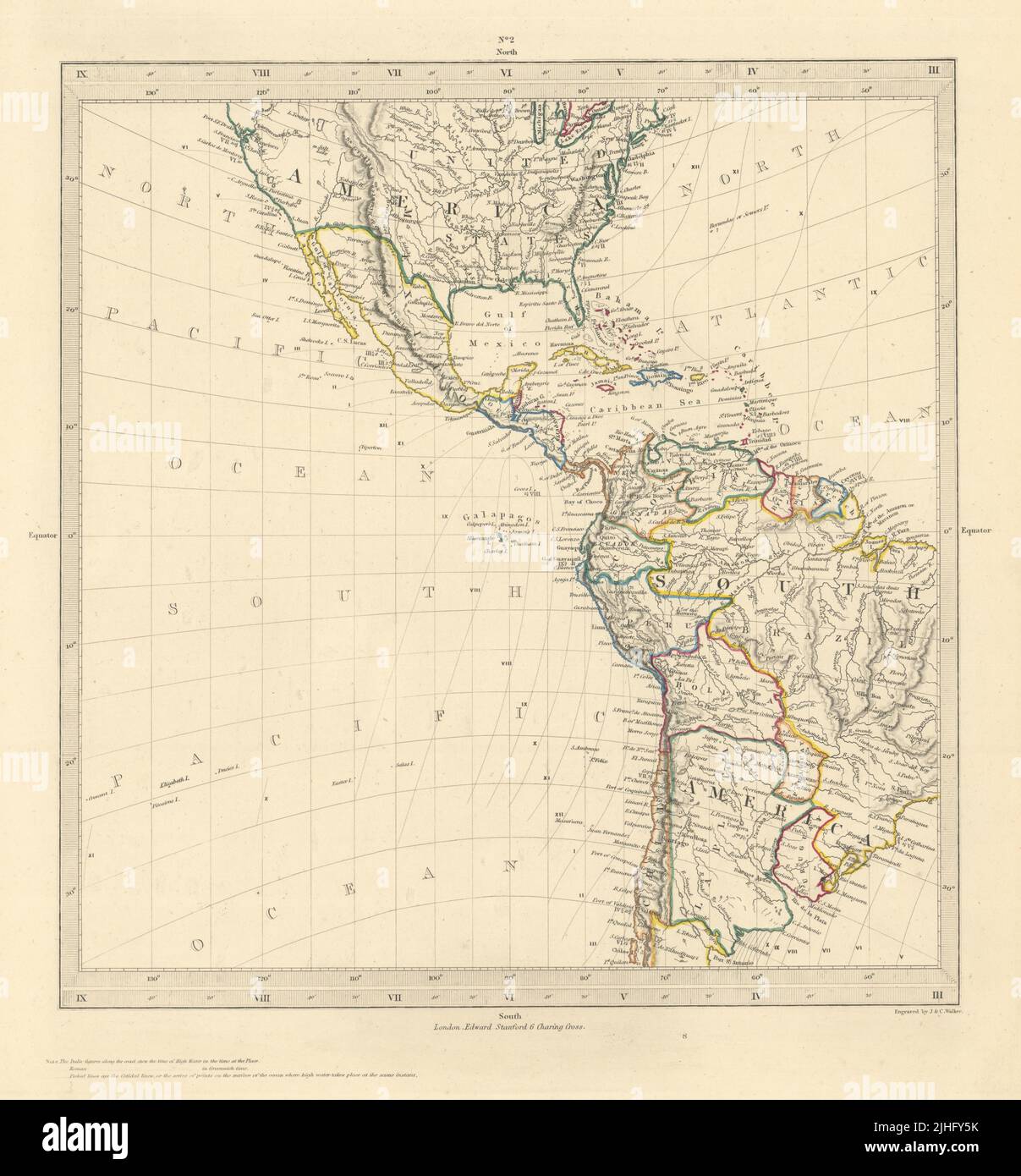 AMERICAS. Gnomonic Projection. Pre-Gadsden Purchase. USA Mexico. SDUK ...