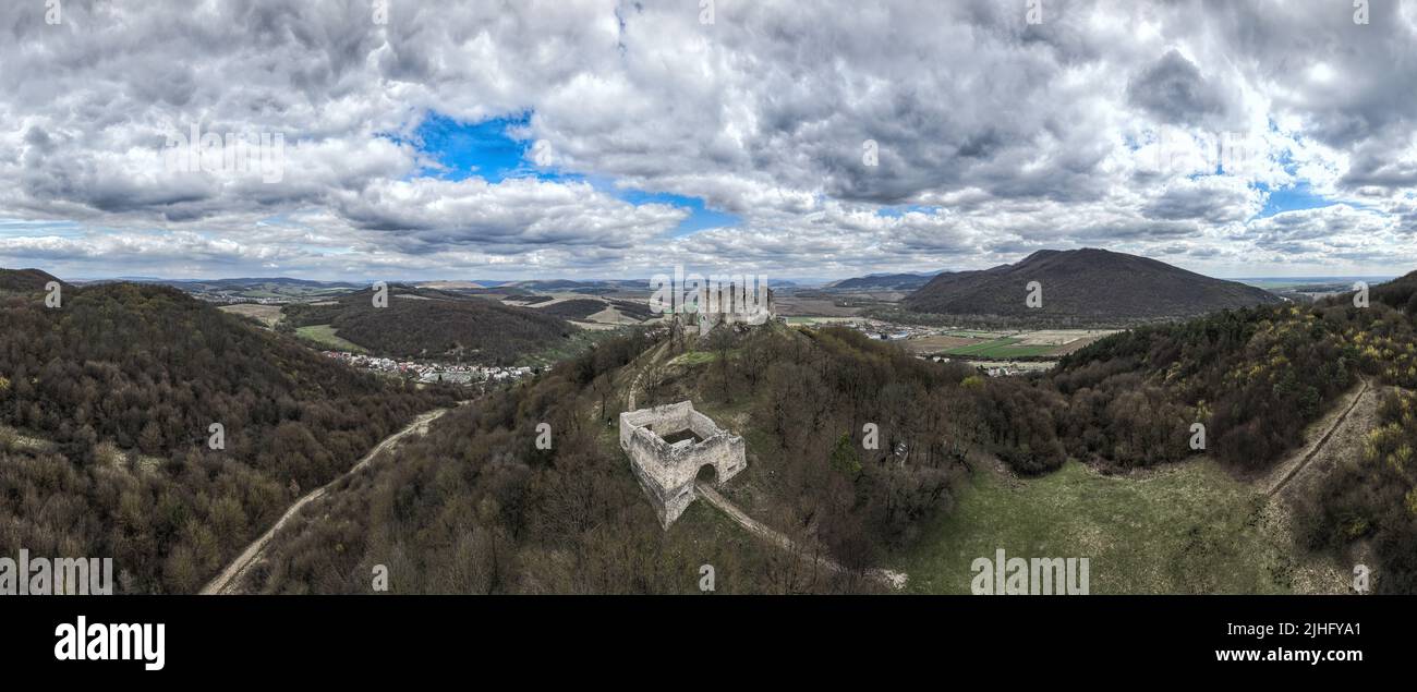 Aerial view of castle in Brekov village in Slovakia Stock Photo - Alamy