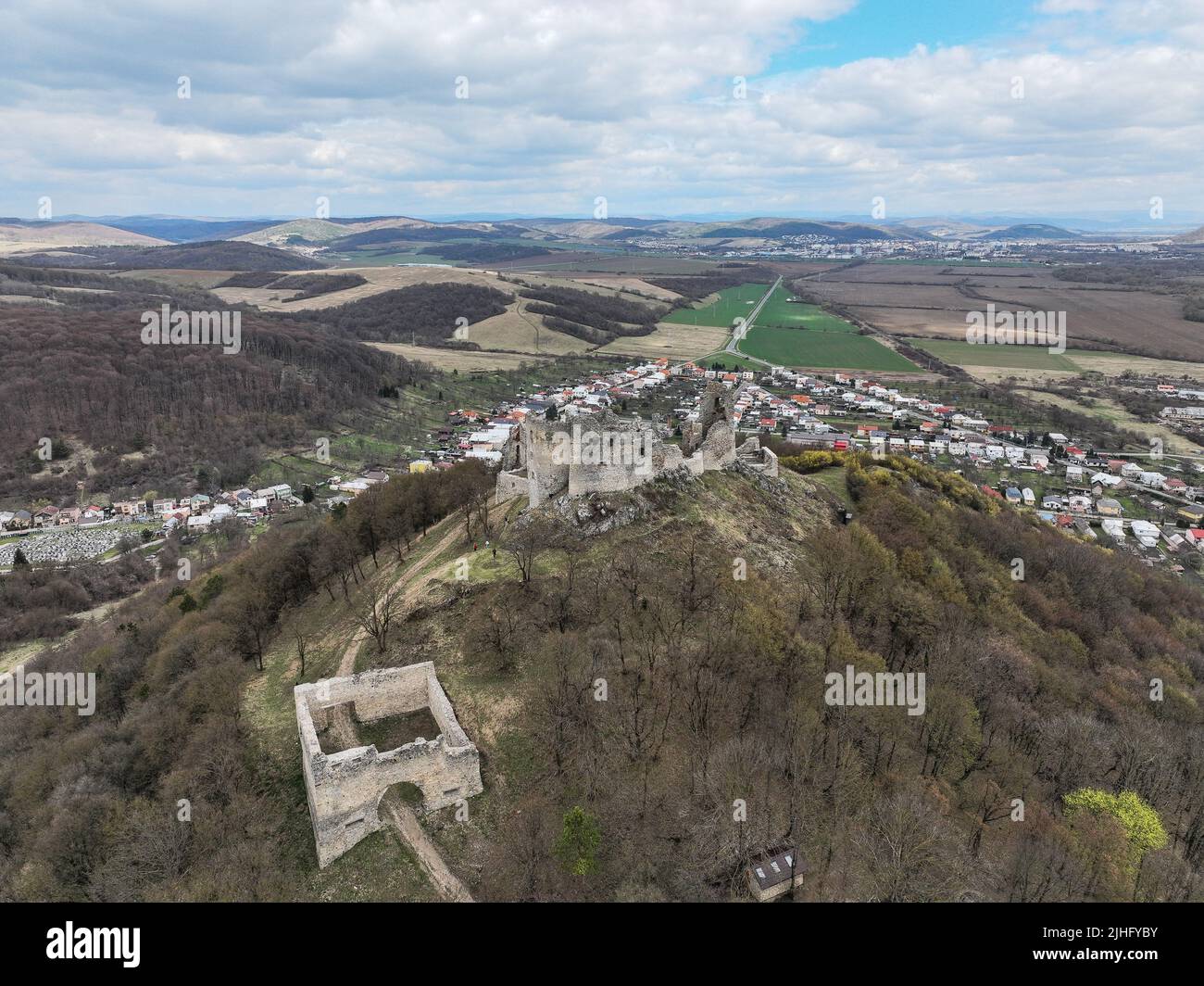 Aerial view of castle in Brekov village in Slovakia Stock Photo - Alamy