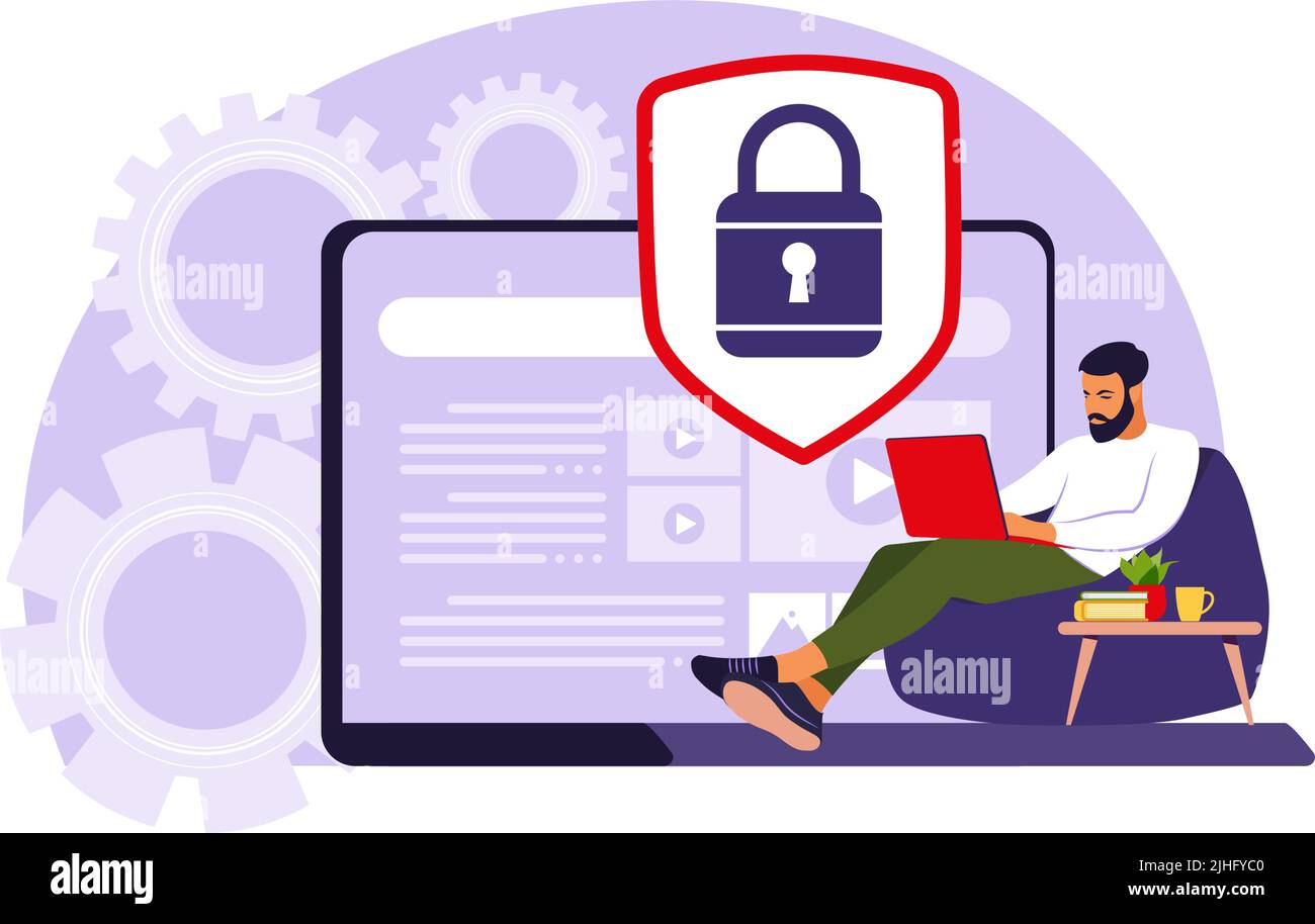 Concept Of Protecting Computer Data General Data Security Personal Information Protection