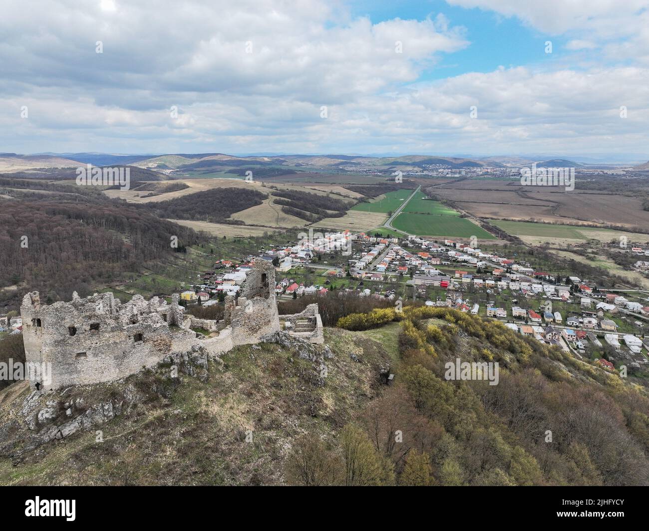 Aerial view of castle in Brekov village in Slovakia Stock Photo - Alamy