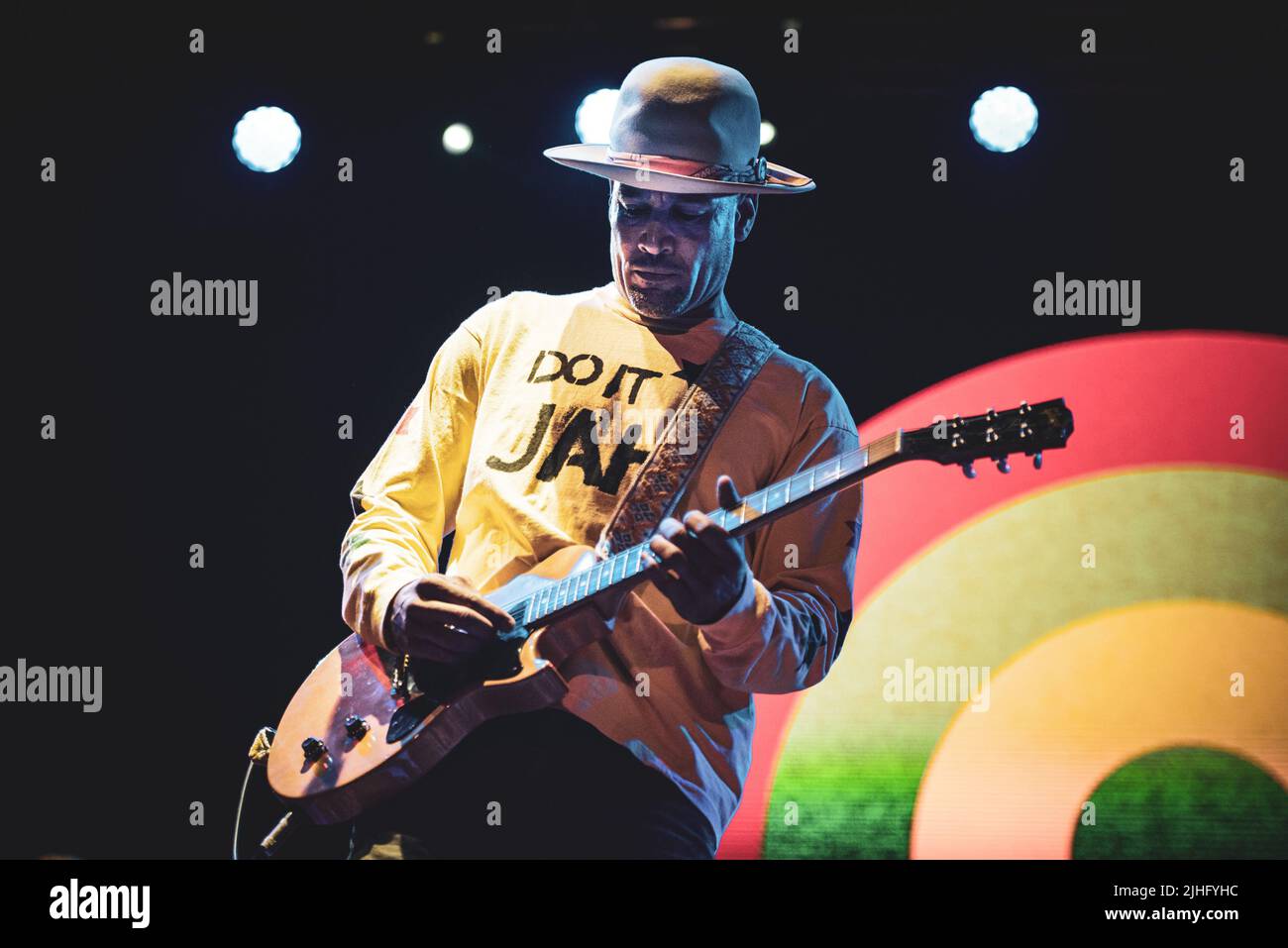 ITALY, GRUGLIASCO, JULY 2ND 2019: Ben Harper, founder, leader guitarist ...