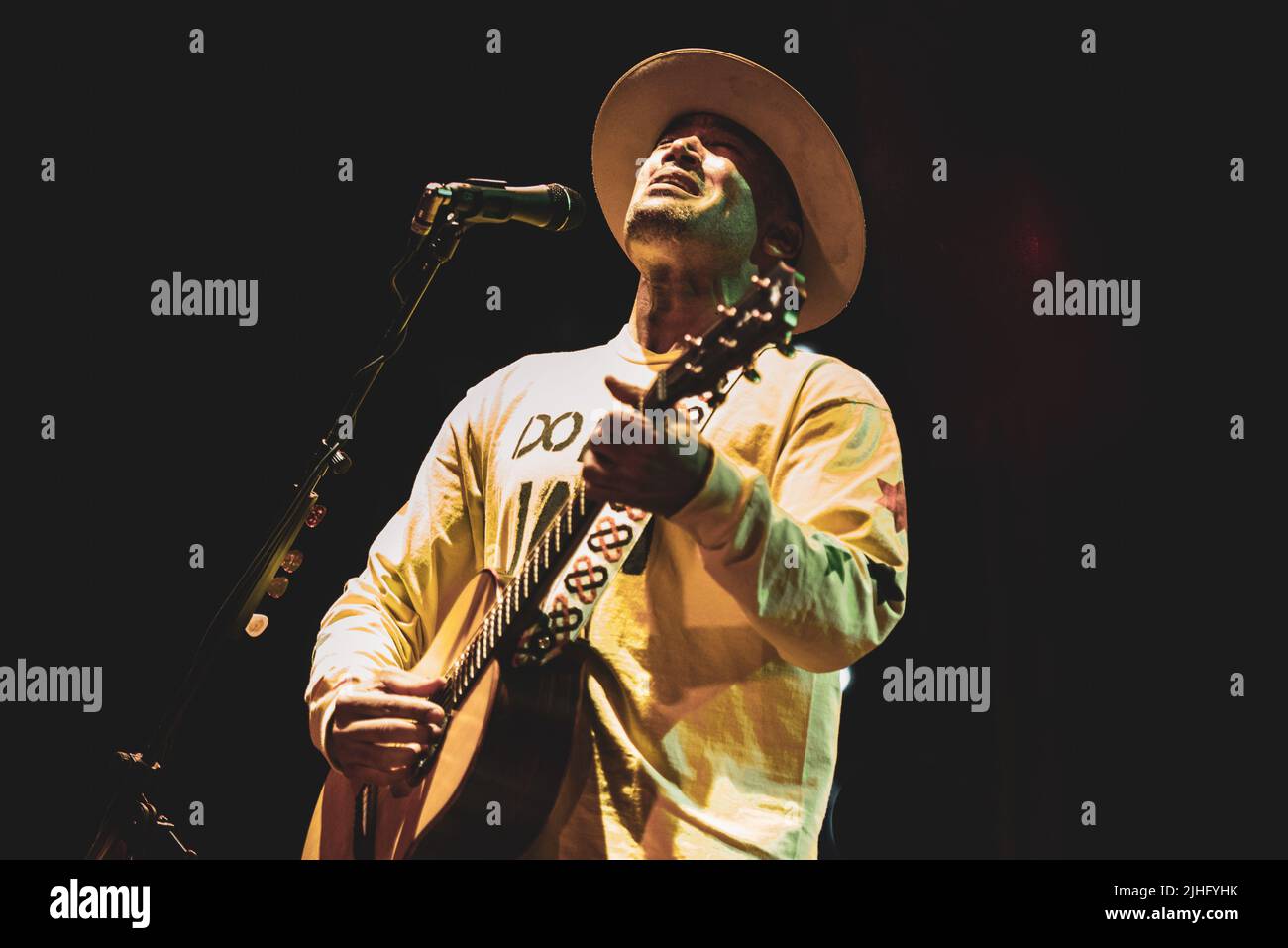 ITALY, GRUGLIASCO, JULY 2ND 2019: Ben Harper, founder, leader guitarist ...
