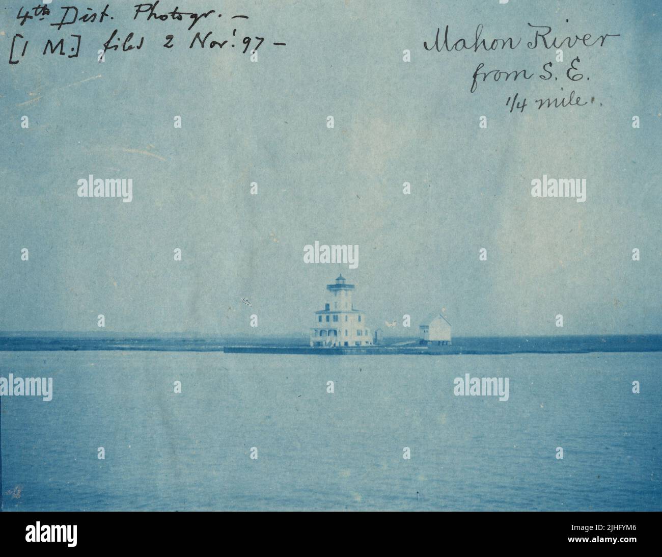 Delaware - Mahon River. Mahon River Light Station, Delaware. From SE, 1 ...