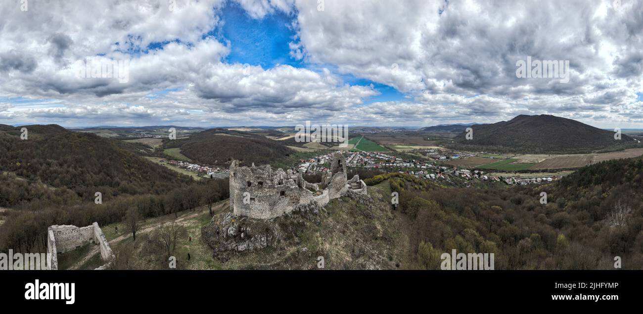 Aerial view of castle in Brekov village in Slovakia Stock Photo - Alamy