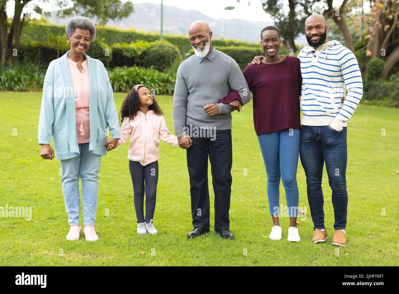 Image of happy multi generation african american family posing together ...
