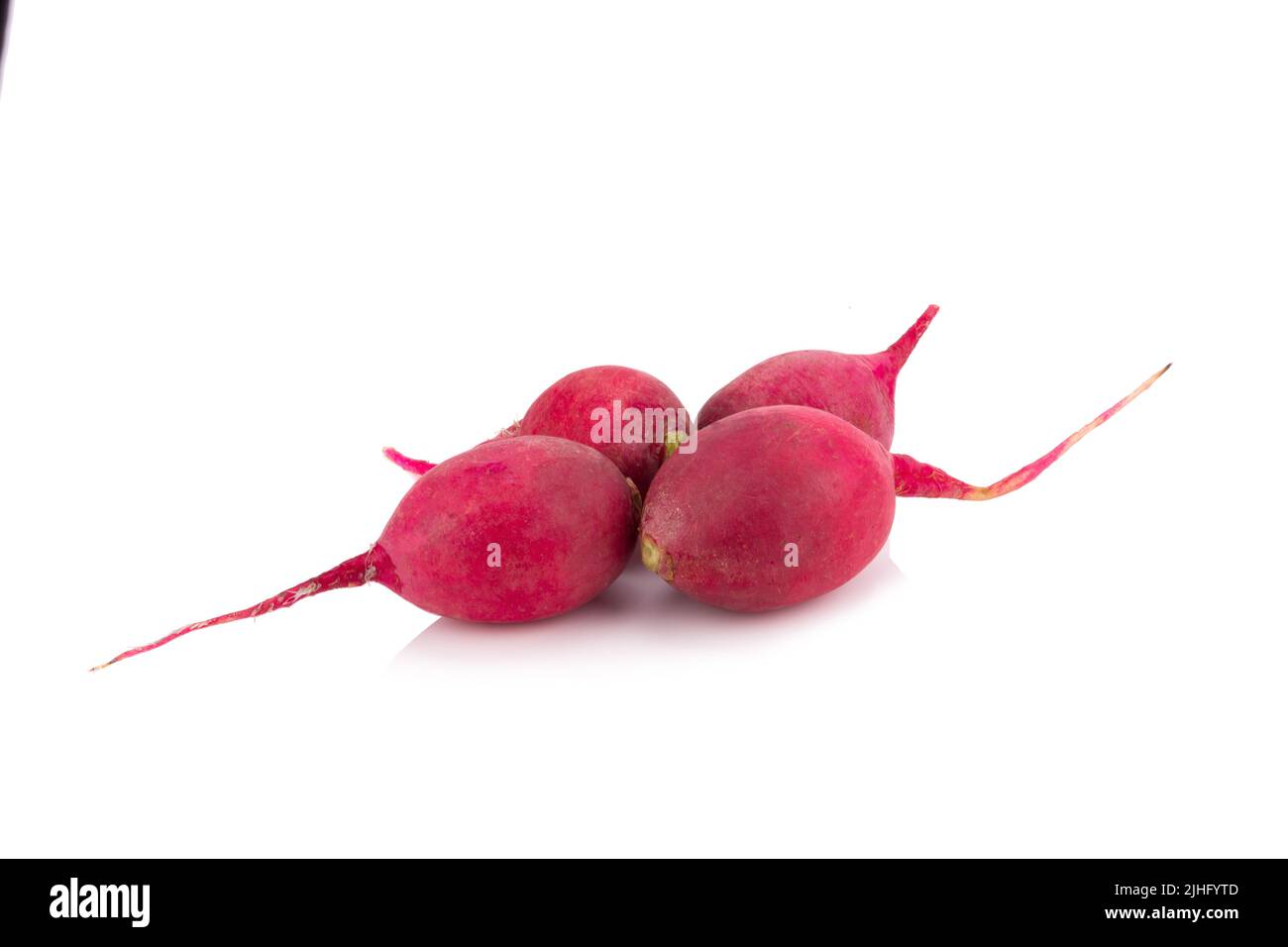radishes on white background Stock Photo - Alamy