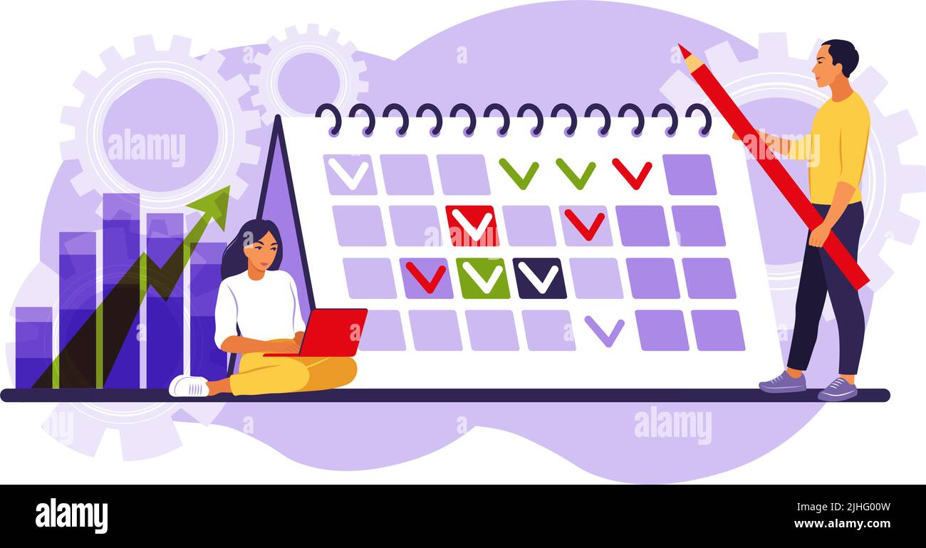 Timing and project scheduling. Concept of time management, work ...