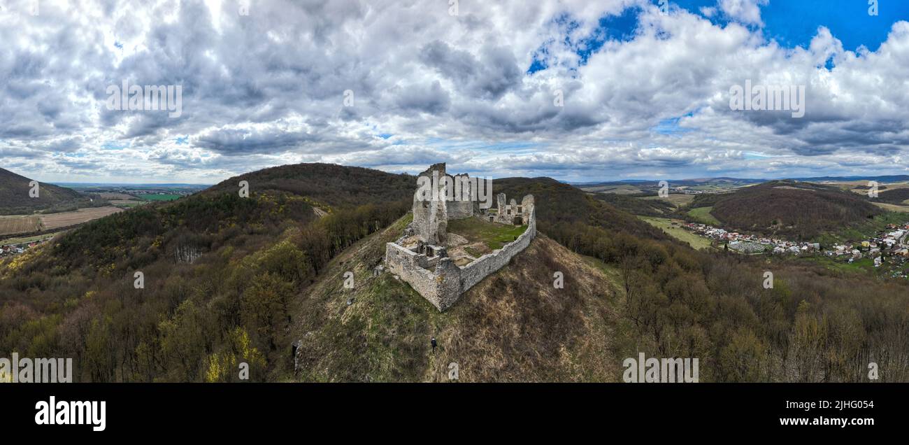 Aerial view of castle in Brekov village in Slovakia Stock Photo - Alamy