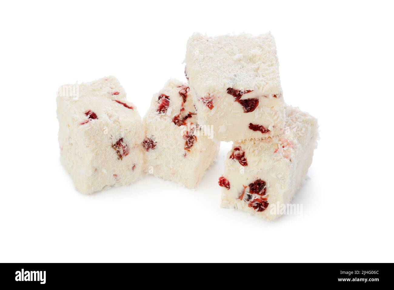 Turkish delight isolated on white Stock Photo - Alamy
