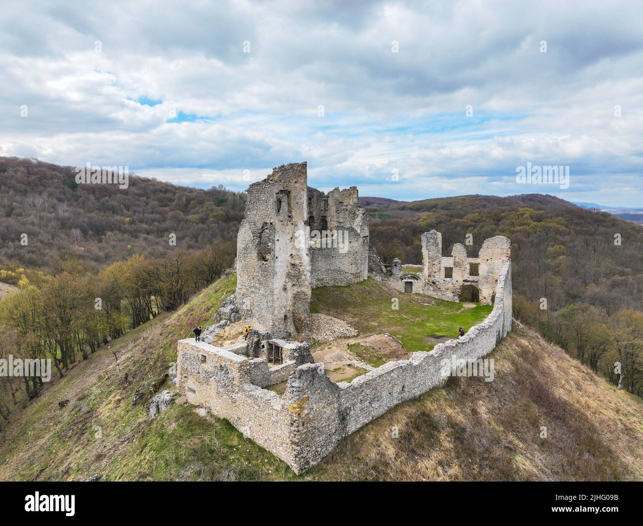 Aerial view of castle in Brekov village in Slovakia Stock Photo - Alamy