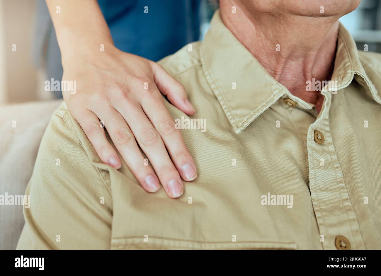 Closeup of an unrecognizable doctor offering their patient support ...