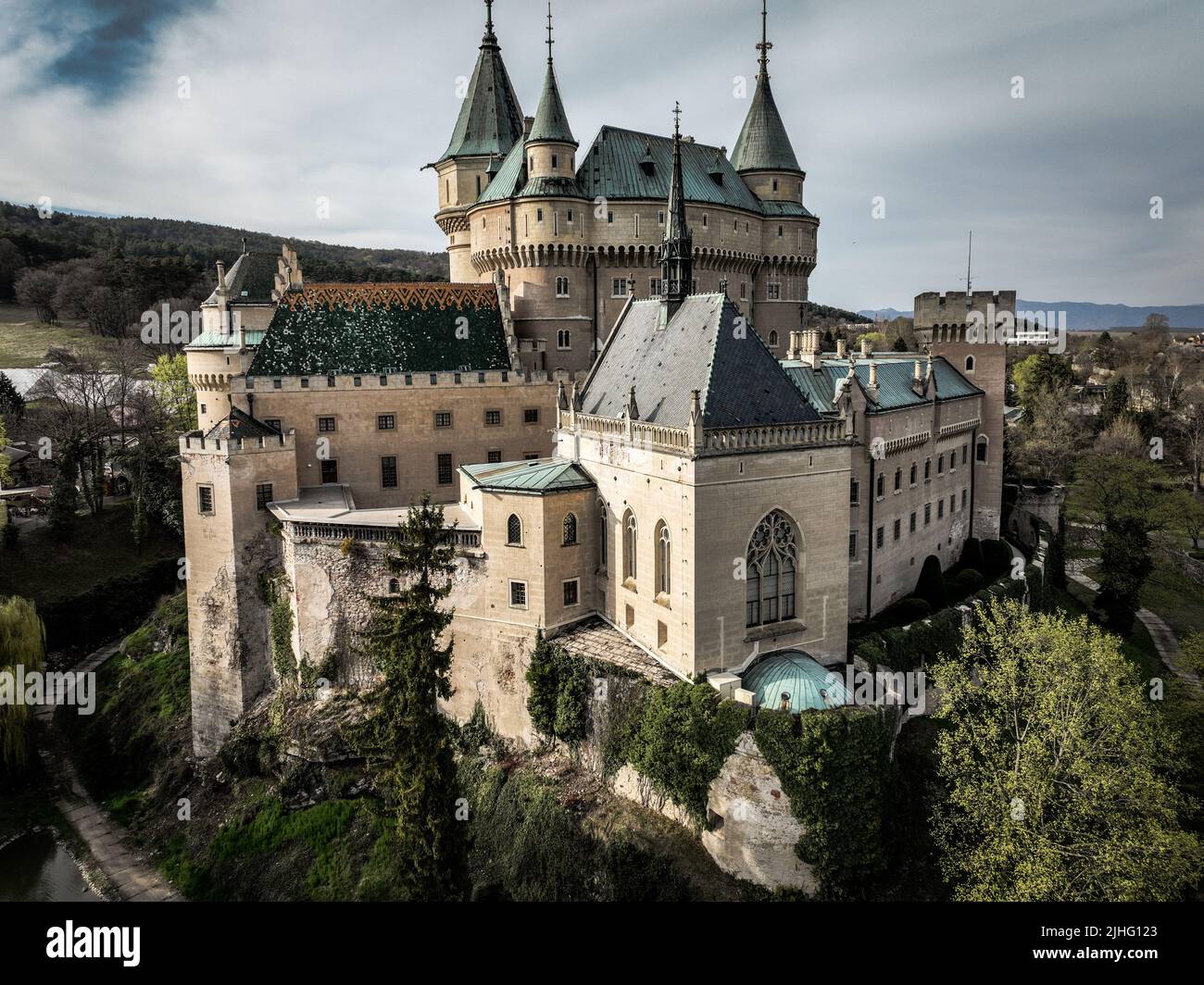 Aerial view of Bojnice castle in Slovakia Stock Photo - Alamy