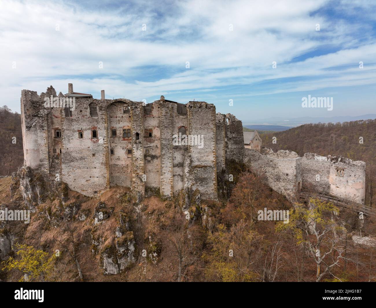 Aerial view of Uhrovec Castle in Slovakia Stock Photo - Alamy