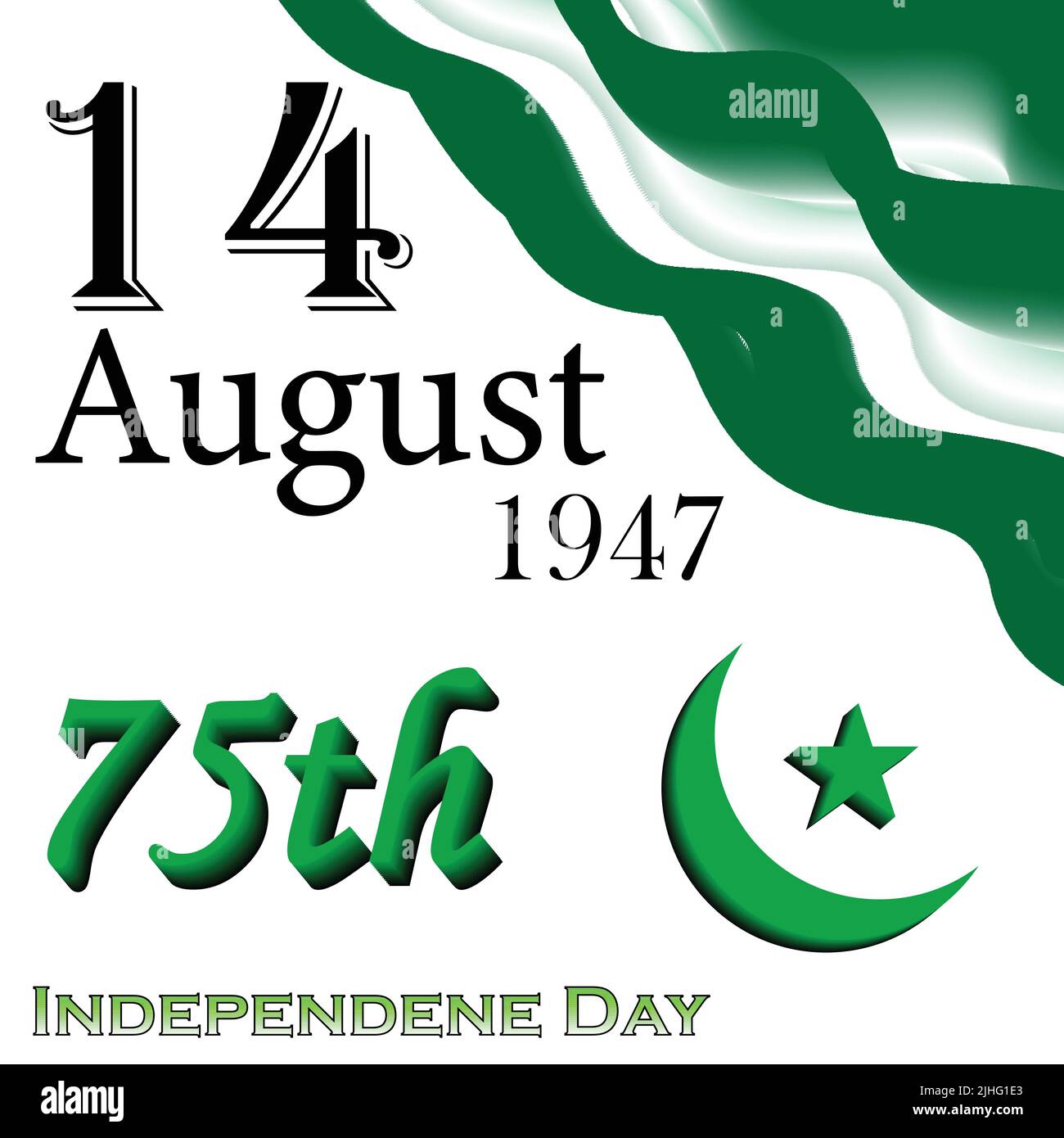 Happy Independence day pakistan 14th August Abstract Design Stock ...