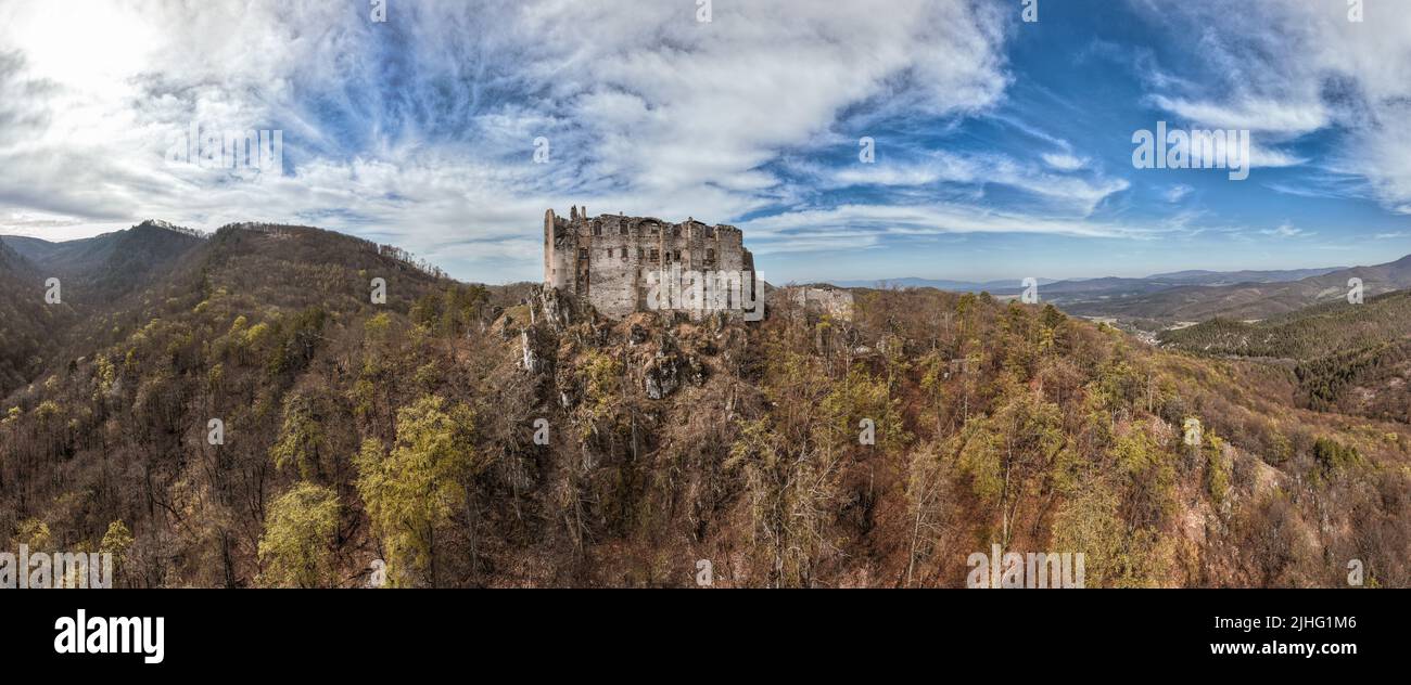 Aerial view of Uhrovec Castle in Slovakia Stock Photo - Alamy