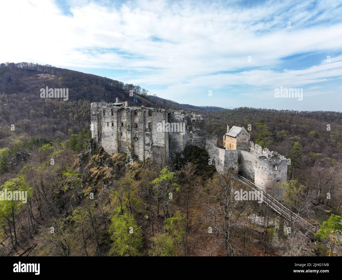 Aerial view of Uhrovec Castle in Slovakia Stock Photo - Alamy