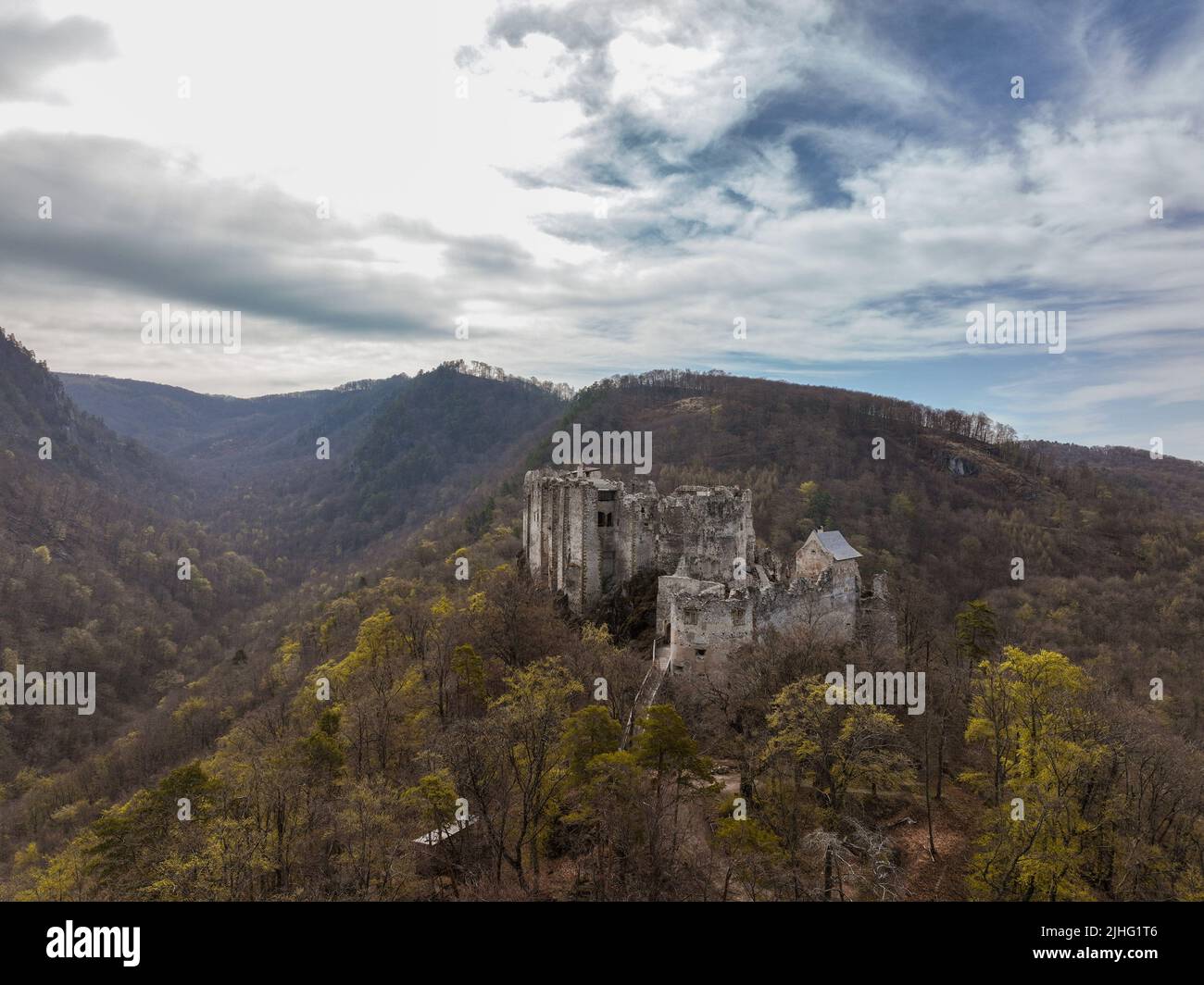 Aerial view of Uhrovec Castle in Slovakia Stock Photo - Alamy