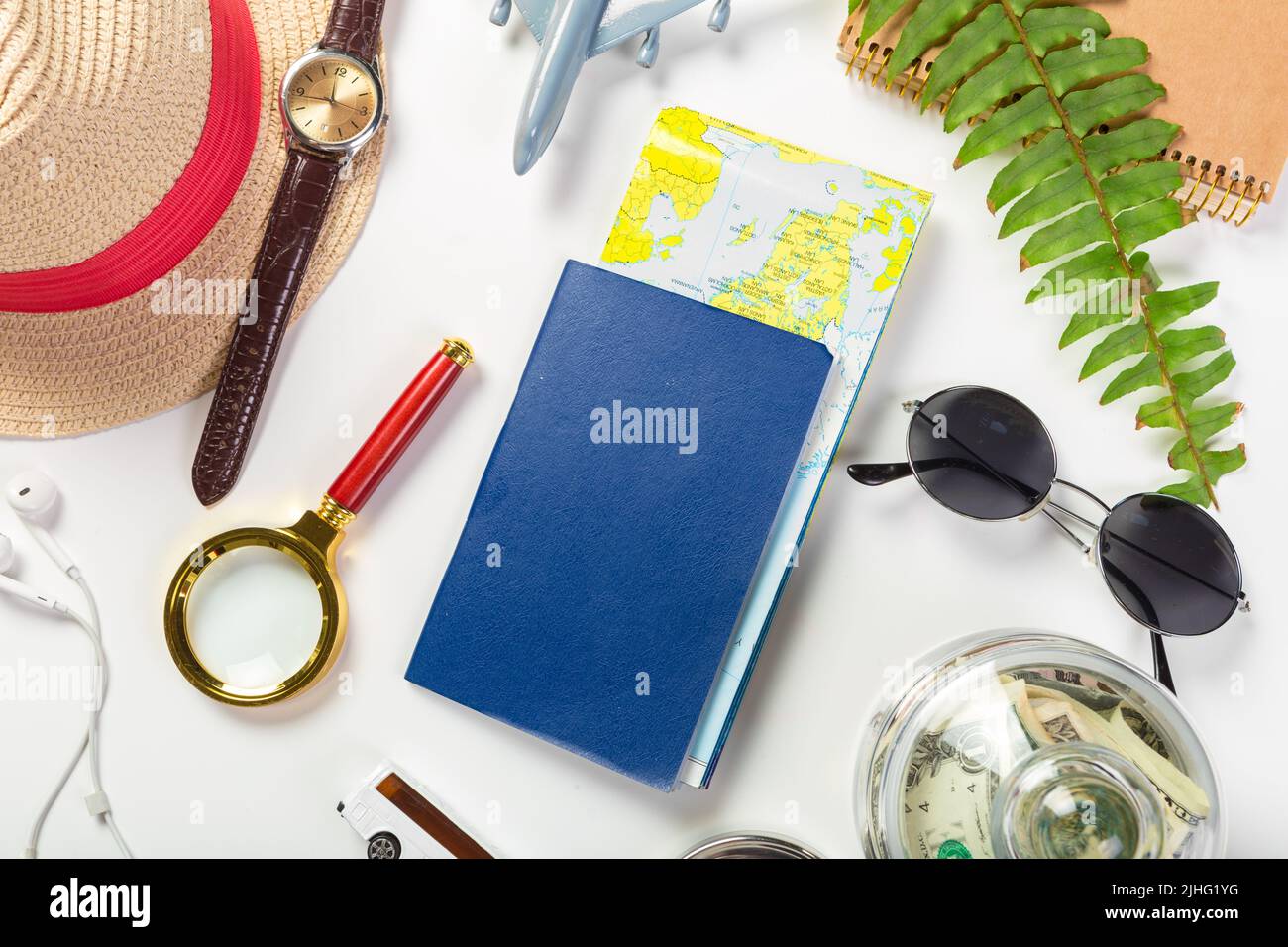 travel, summer vacation, tourism and objects concept Stock Photo - Alamy