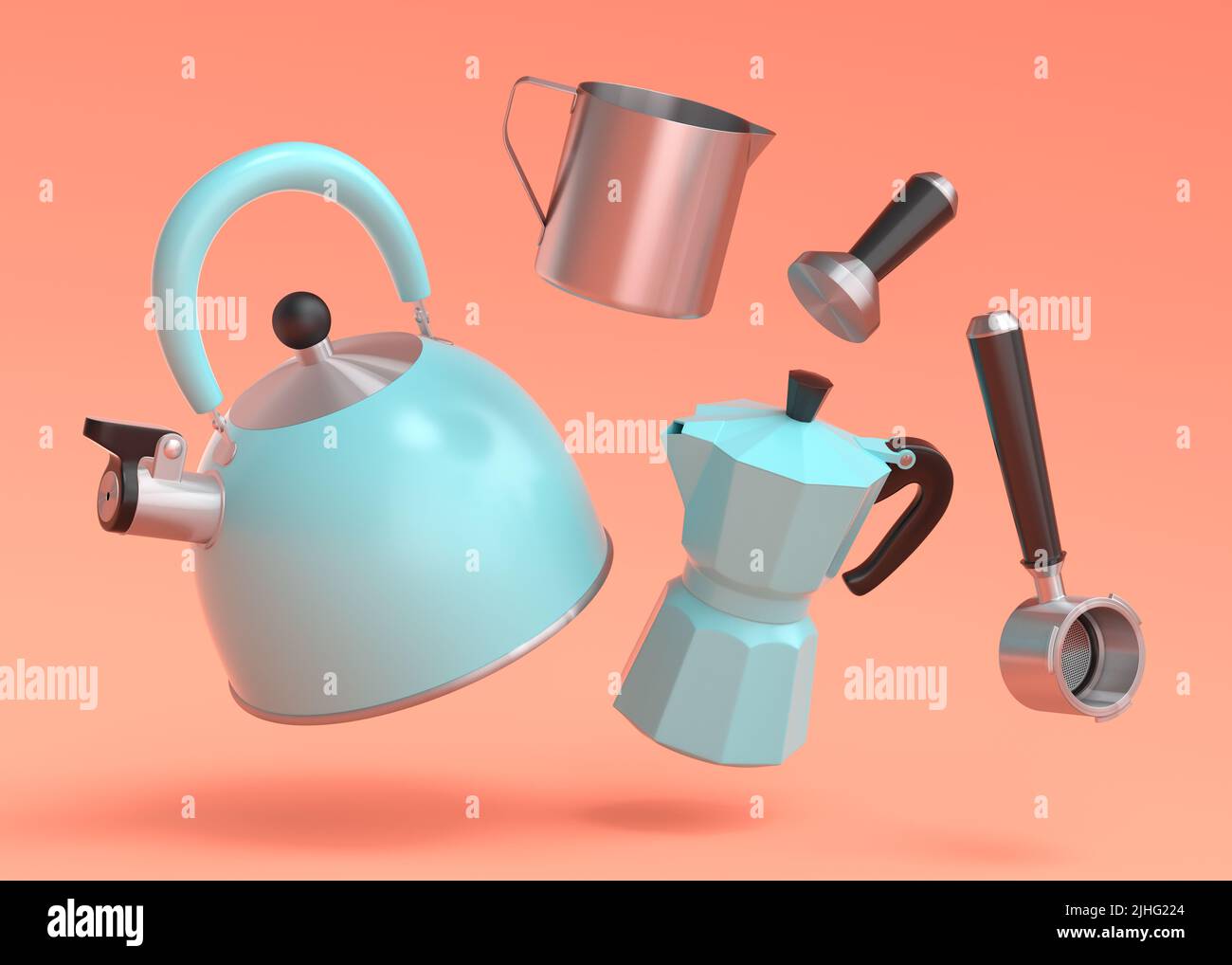 Espresso coffee machine with horn, kettle and geyser coffee maker for ...