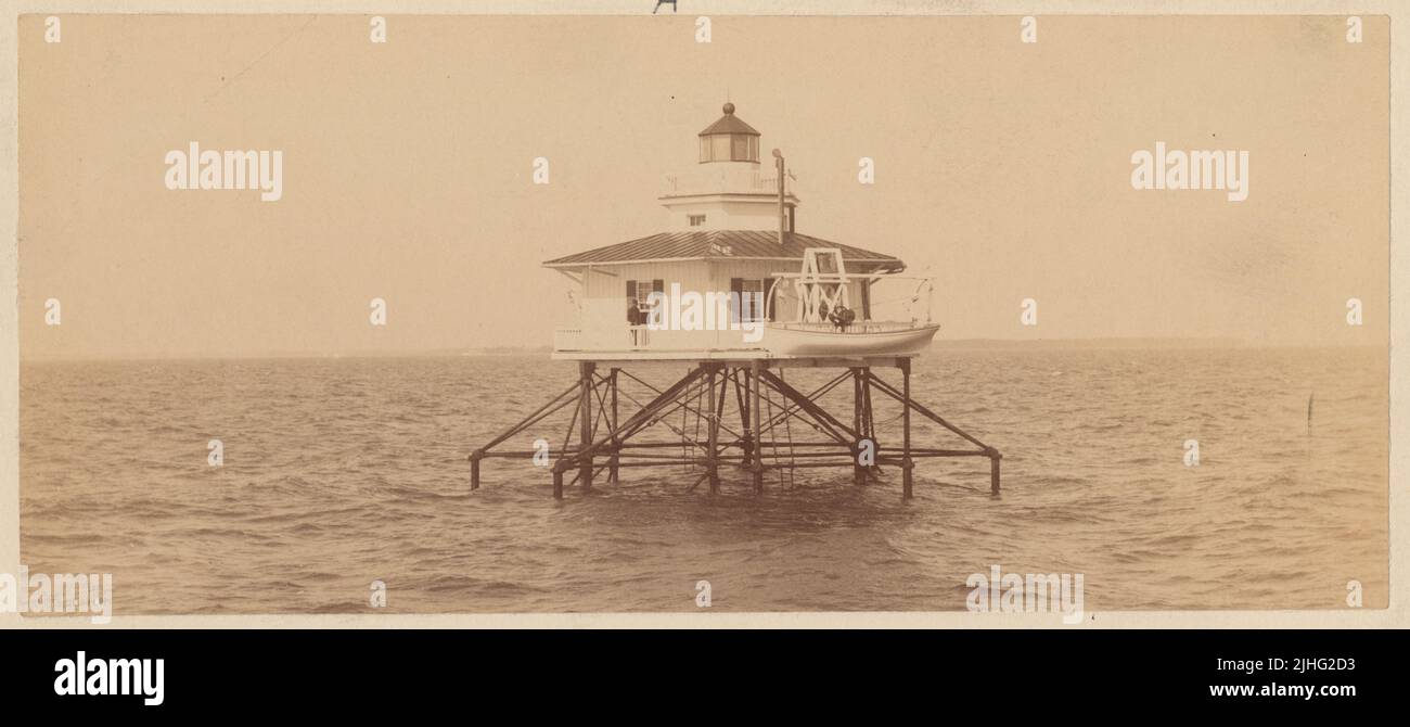 Virginia - Windmill Point. Windmill Point Light Station, Virginia Stock ...