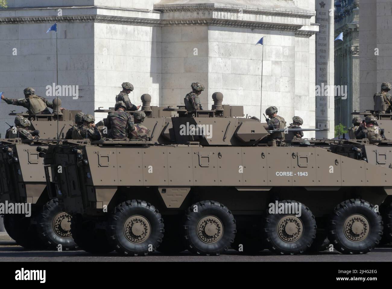 Paris, France. July, 14. 2022. French Army with soldiers in parade on ...