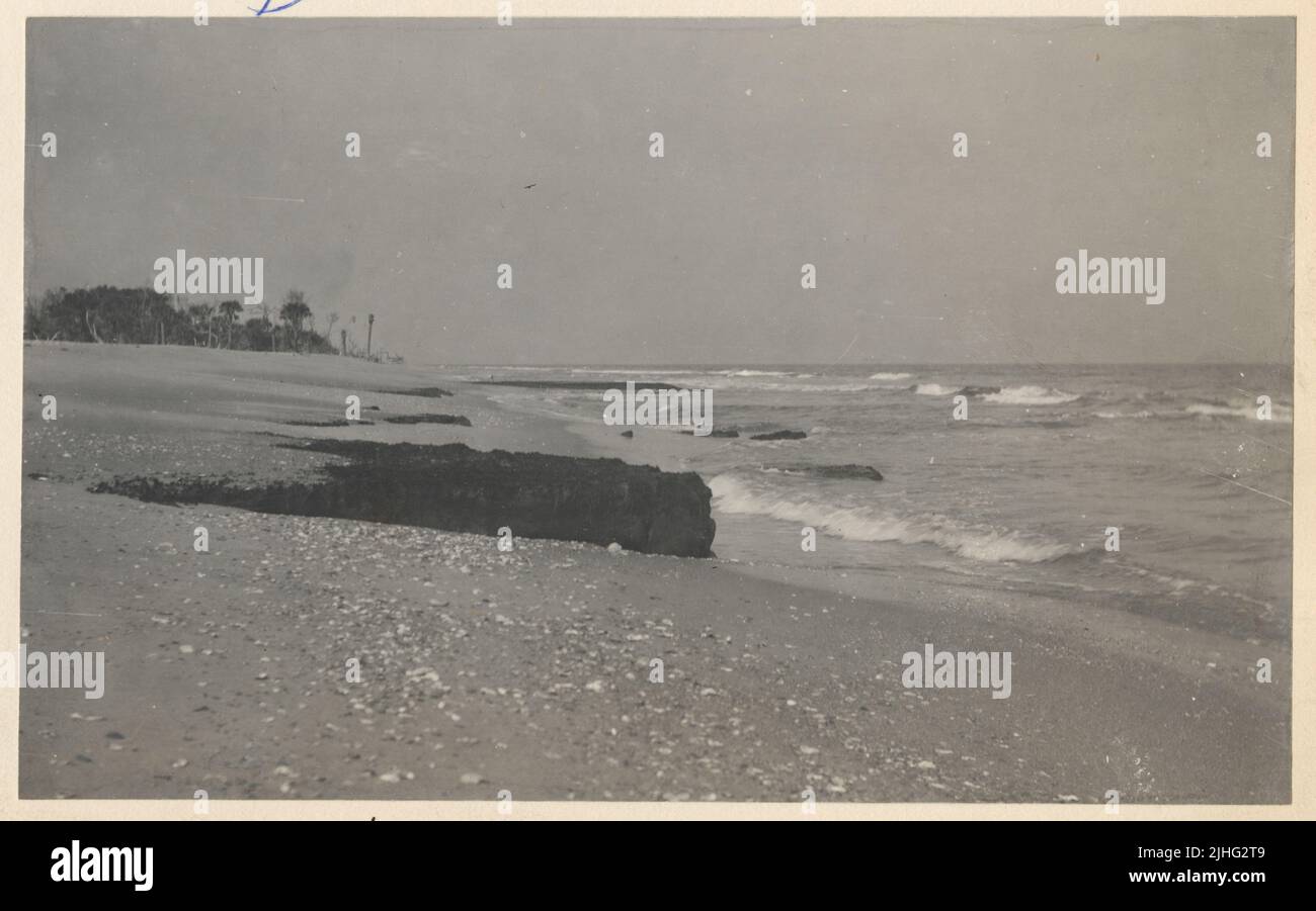 North Carolina - Cape Fear. Beach at Cape Fear Light Station, North ...