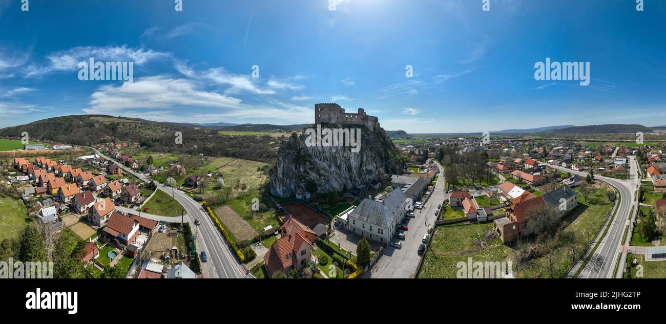 Aerial view beckov castle slovakia hi-res stock photography and images ...