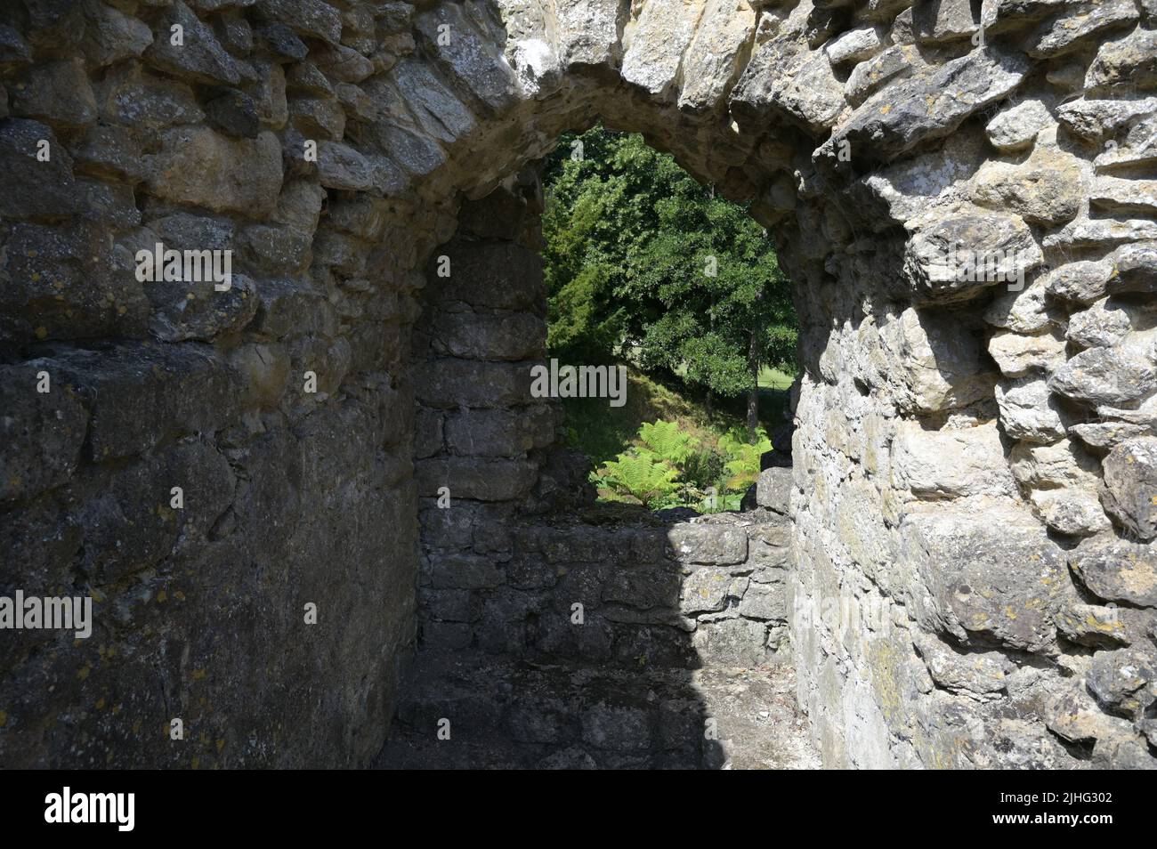 Looking through the window of an English castle Stock Photo - Alamy