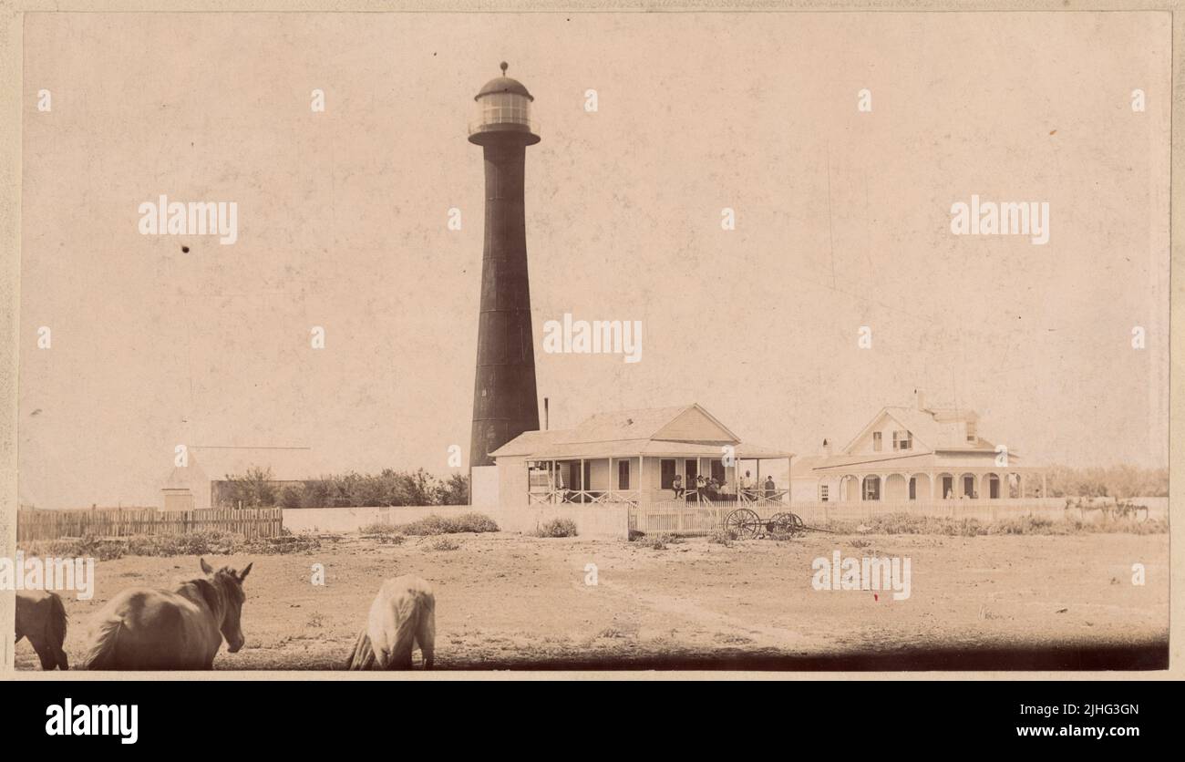 Texas - Matagorda. Matagorda Light Station, Texas Stock Photo - Alamy