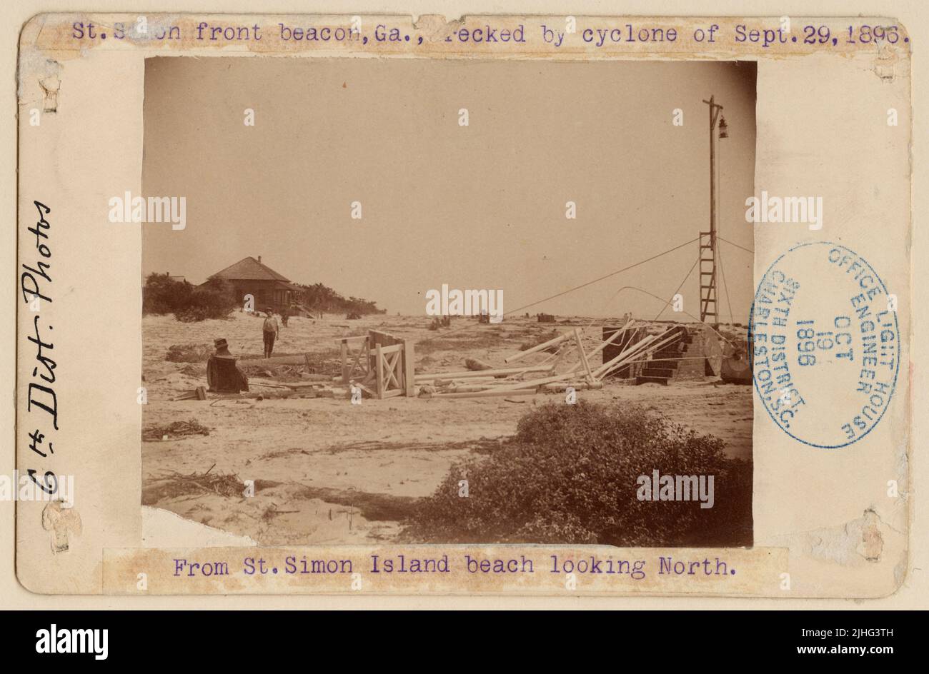 Georgia - St. Simons. St. Simons Front Beacon, Georgia. Wrecked by ...