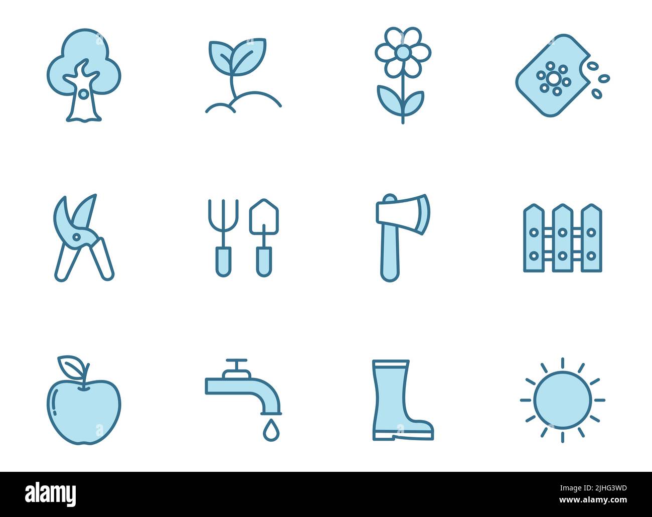 Garden cart line icon Cut Out Stock Images & Pictures - Alamy