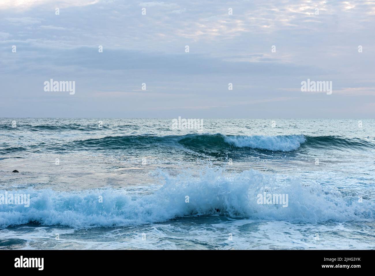 Atlantic Ocean Seascape near Plouhinec, Bretagne, France Stock Photo ...