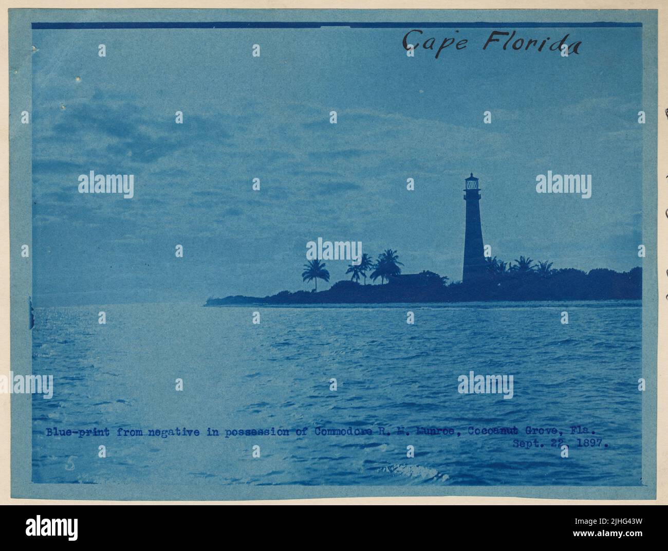 Florida - Cape Florida. Cape Florida Light Station, Florida. Blueprint ...