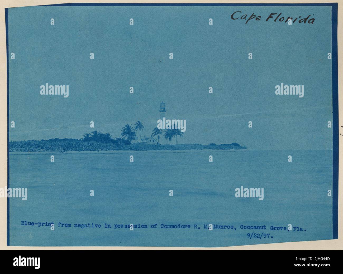 Florida - Cape Florida. Cape Florida Light Station, Florida. Blueprint ...