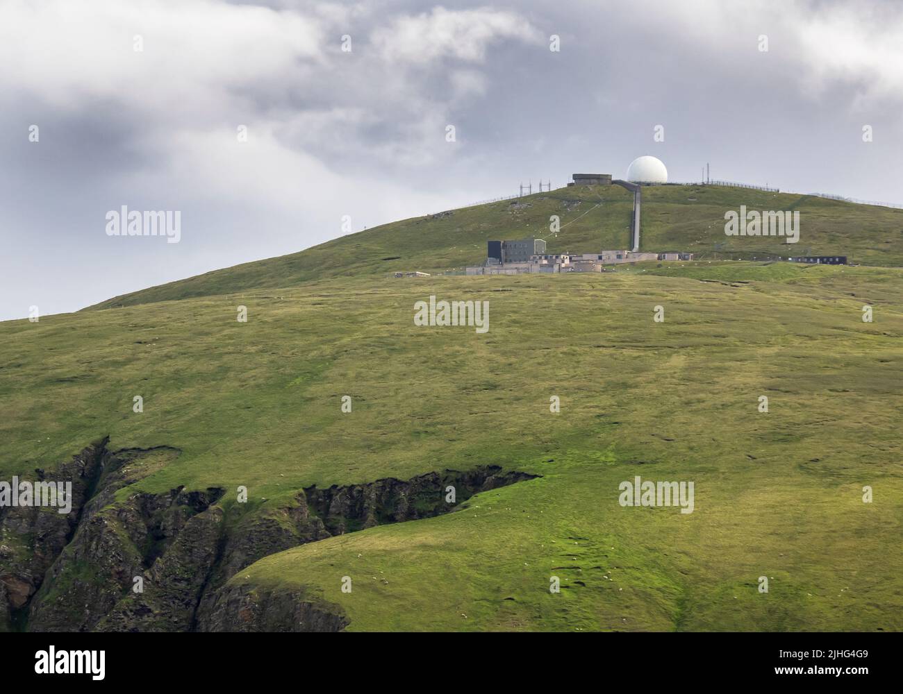 The Saxa Ford RAF radar station on Unst, Shetland, Scotland, UK Stock ...