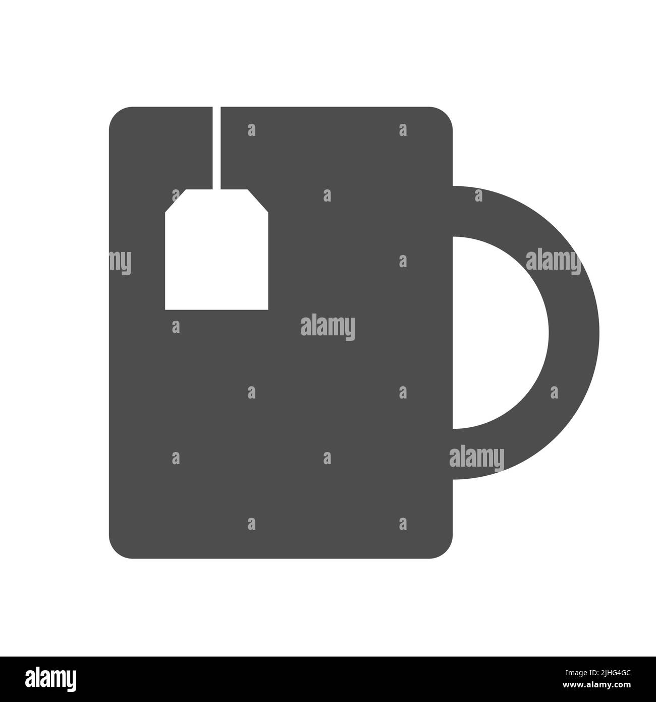 tea cup silhouette vector icon Stock Vector Image & Art - Alamy