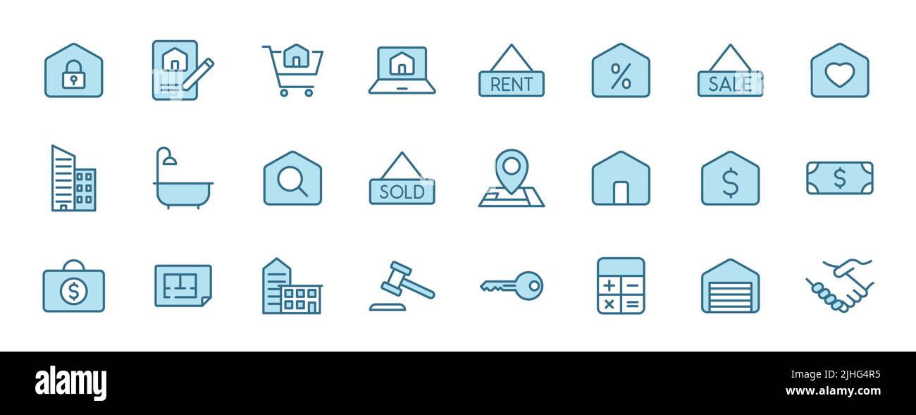 real estate outline vector icons Stock Vector Image & Art - Alamy