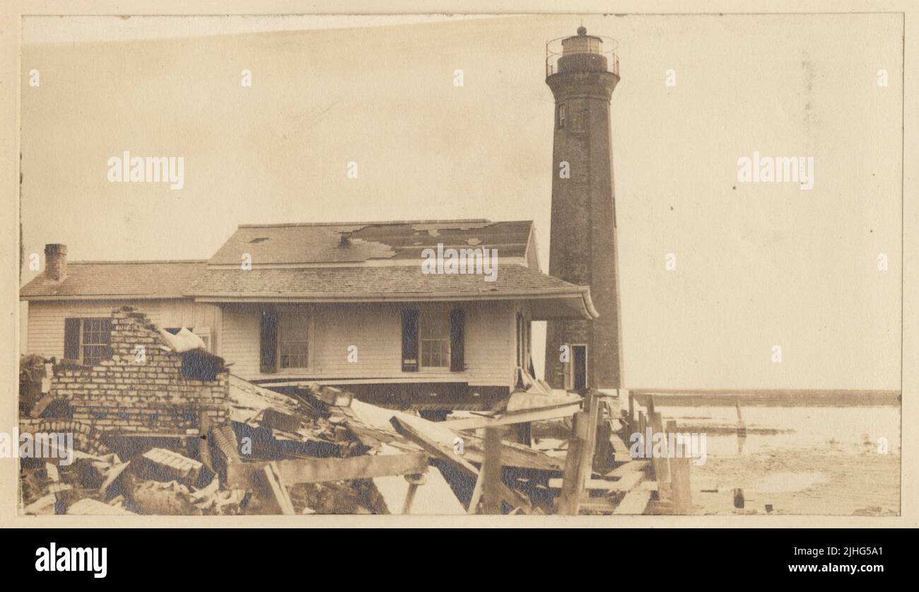 Texas - Aransas Pass. Aransas Pass Light Station, Texas. Wreck of brick ...