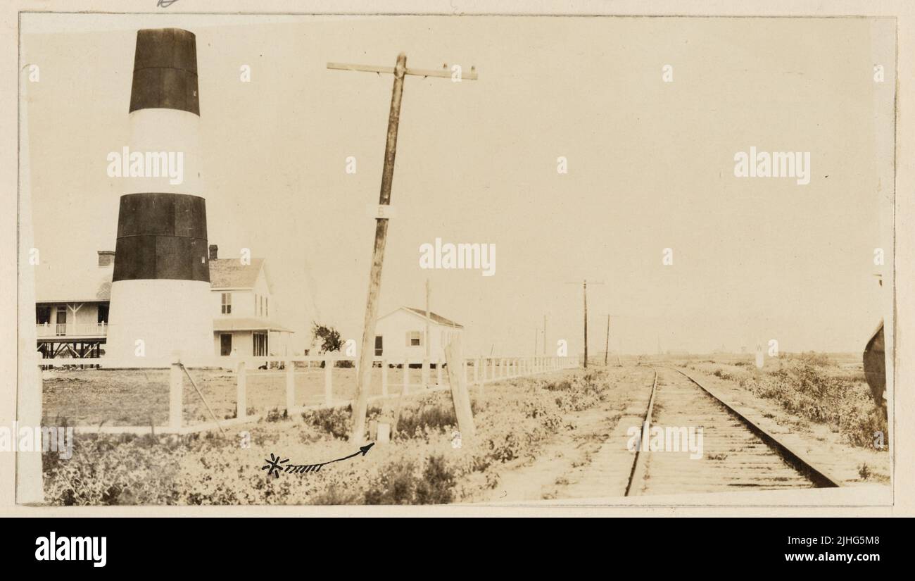 Texas - Bolivar Point. Bolivar Point Light Station, Texas. View along ...