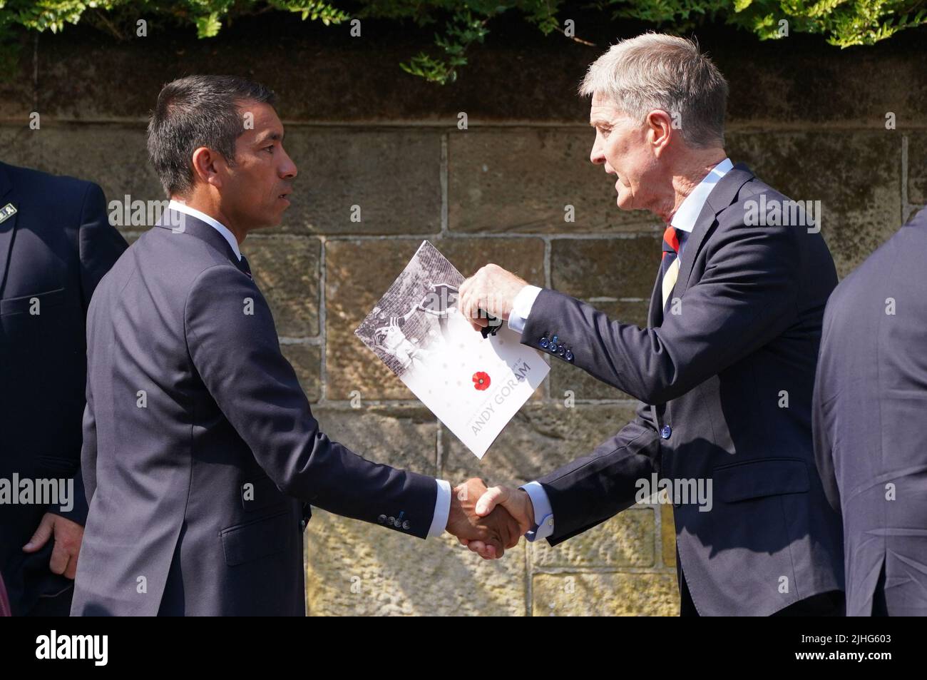 Rangers manager Giovanni van Bronckhorst (left) with former Rangers ...
