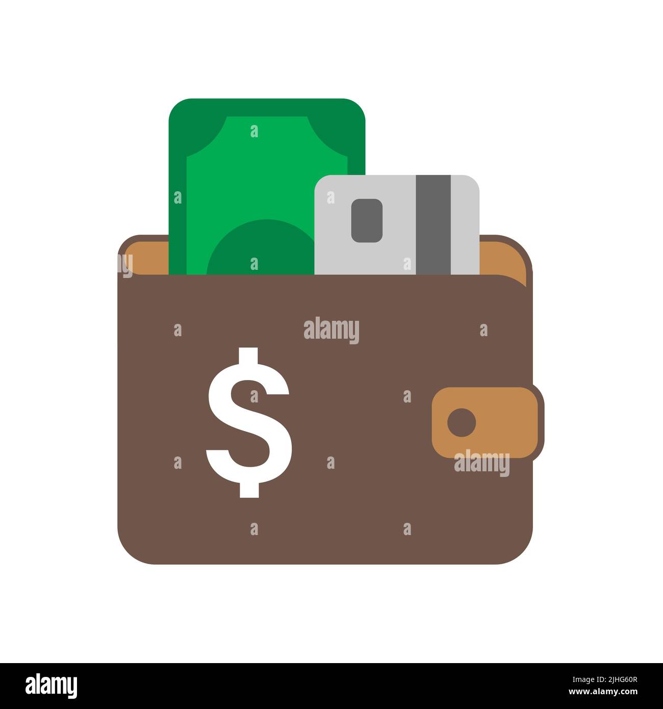 wallet color flat illustration Stock Vector Image & Art - Alamy