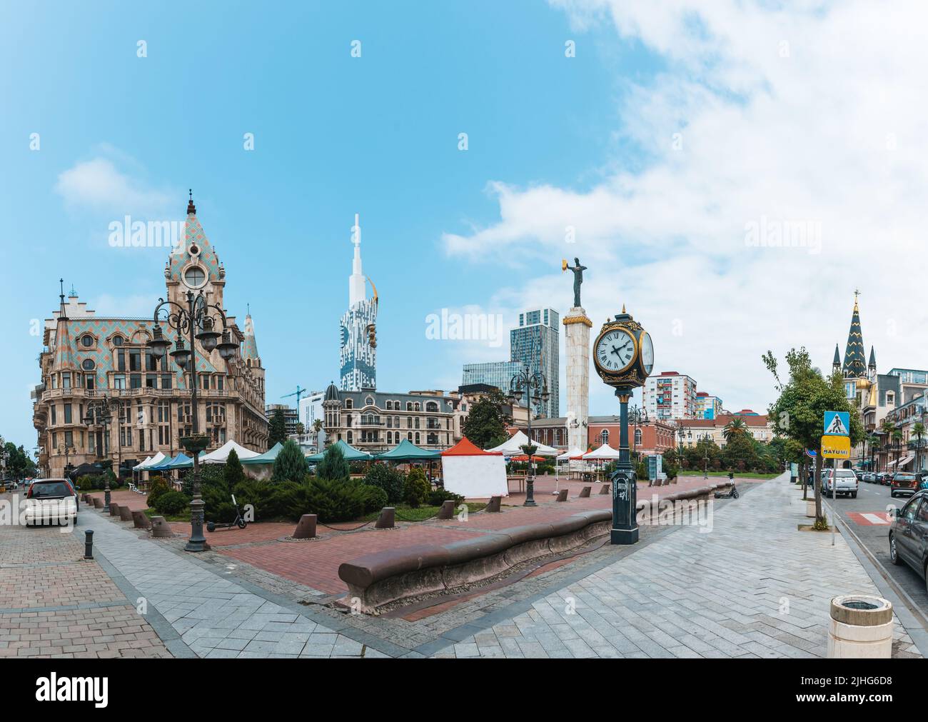 Cityscape with beautiful architecture. Europe square in Batumi Stock ...